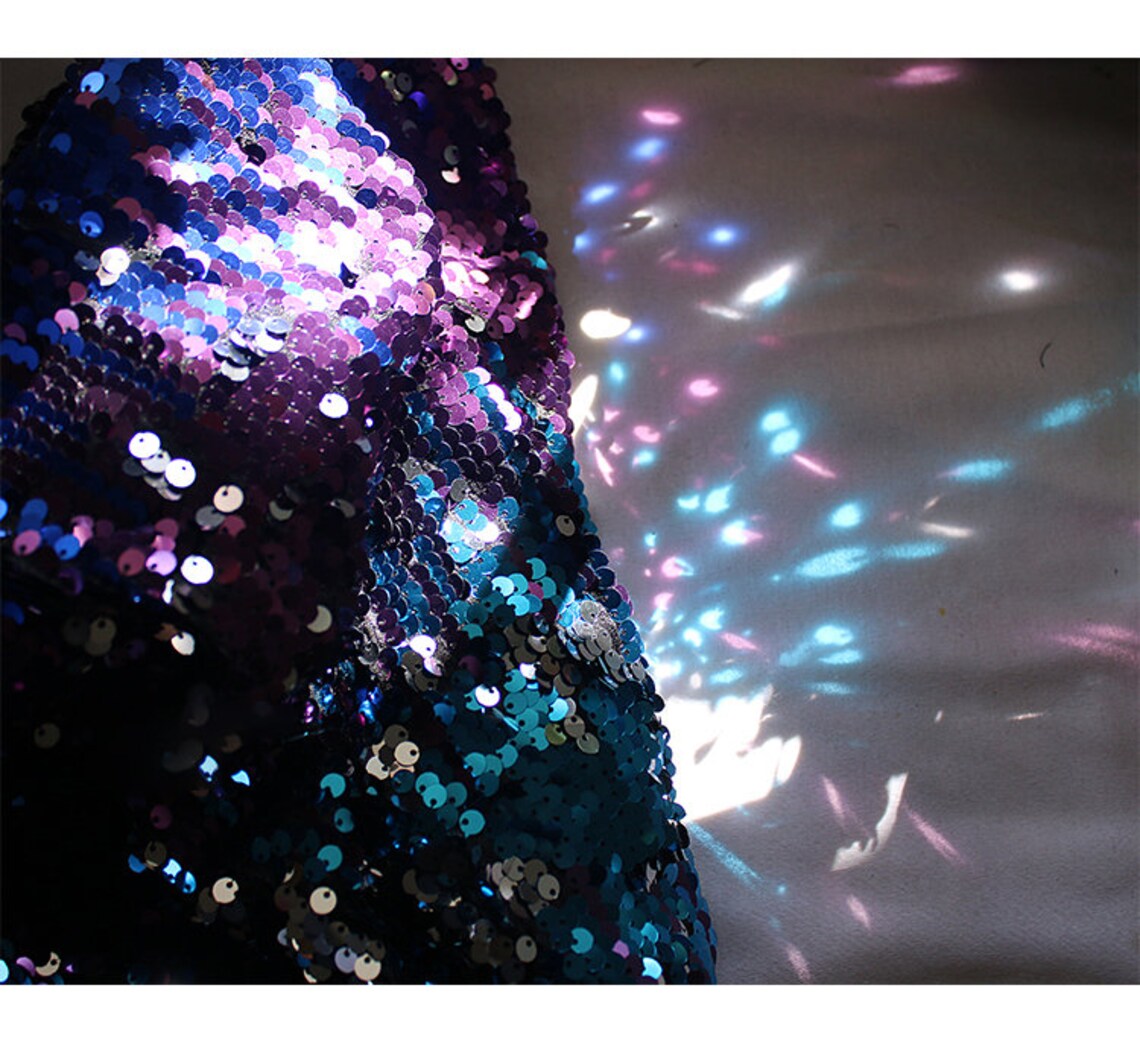 Shiny Sequin Mesh FabricMagic color Sequin | Etsy