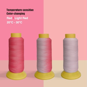 6 Colors Thermochromic Cotton Thread Color-changing Temperature ...