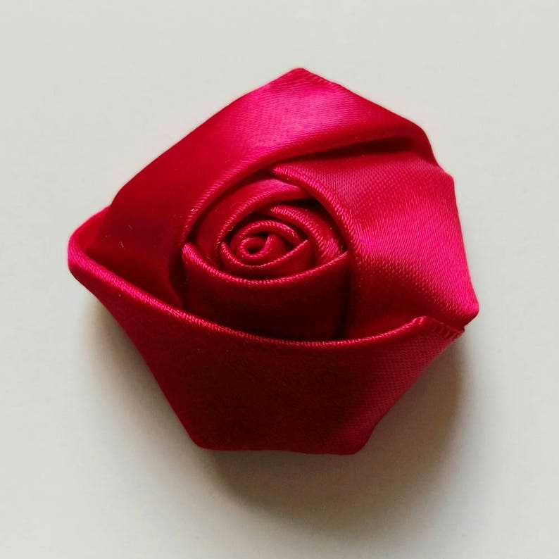 Satin Rosettes Adorable PETITE Matte Satin Rolled Rose | Etsy