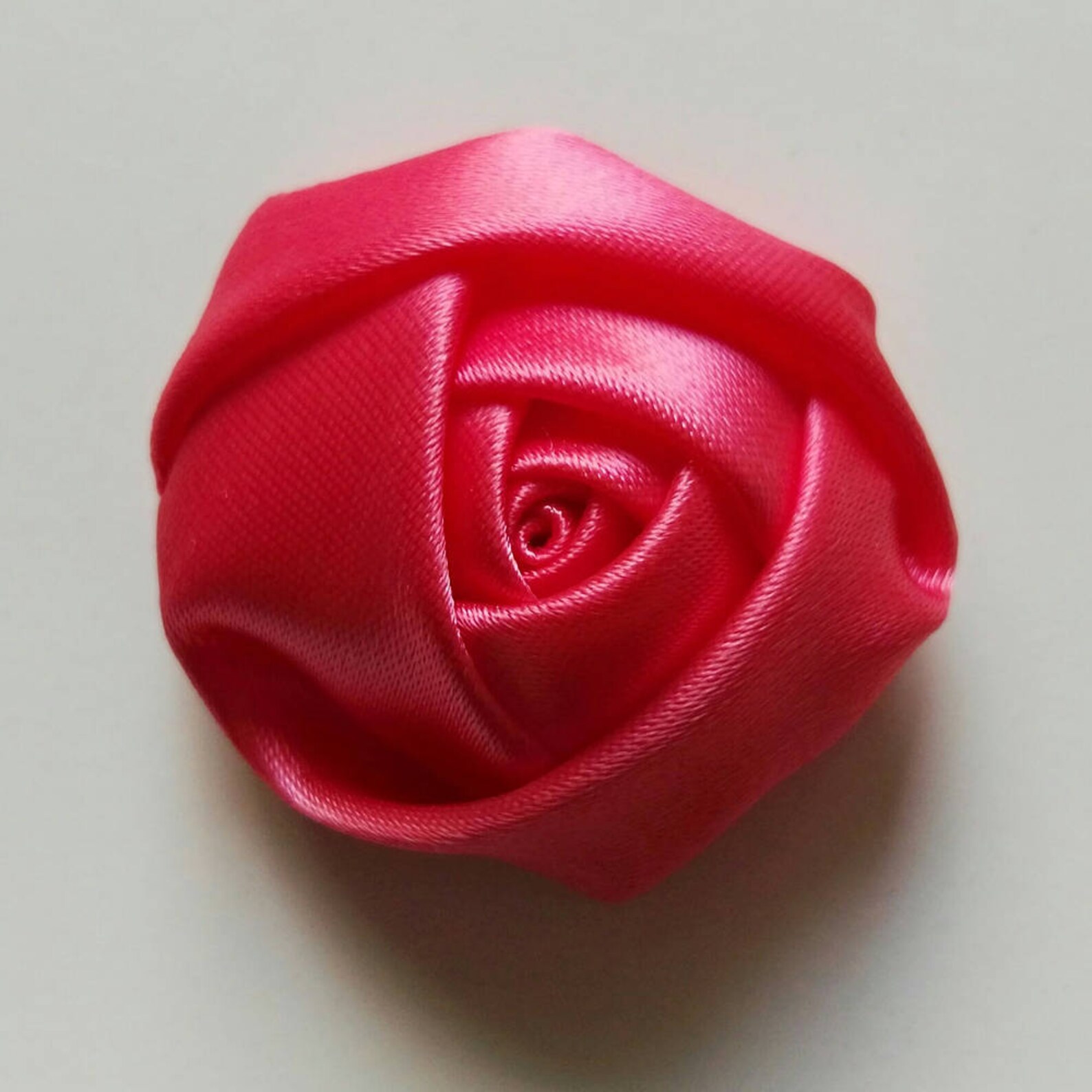 Petite Satin Rosettes: Handmade Rolled Fabric Flowers (1.5 Inch) - Etsy