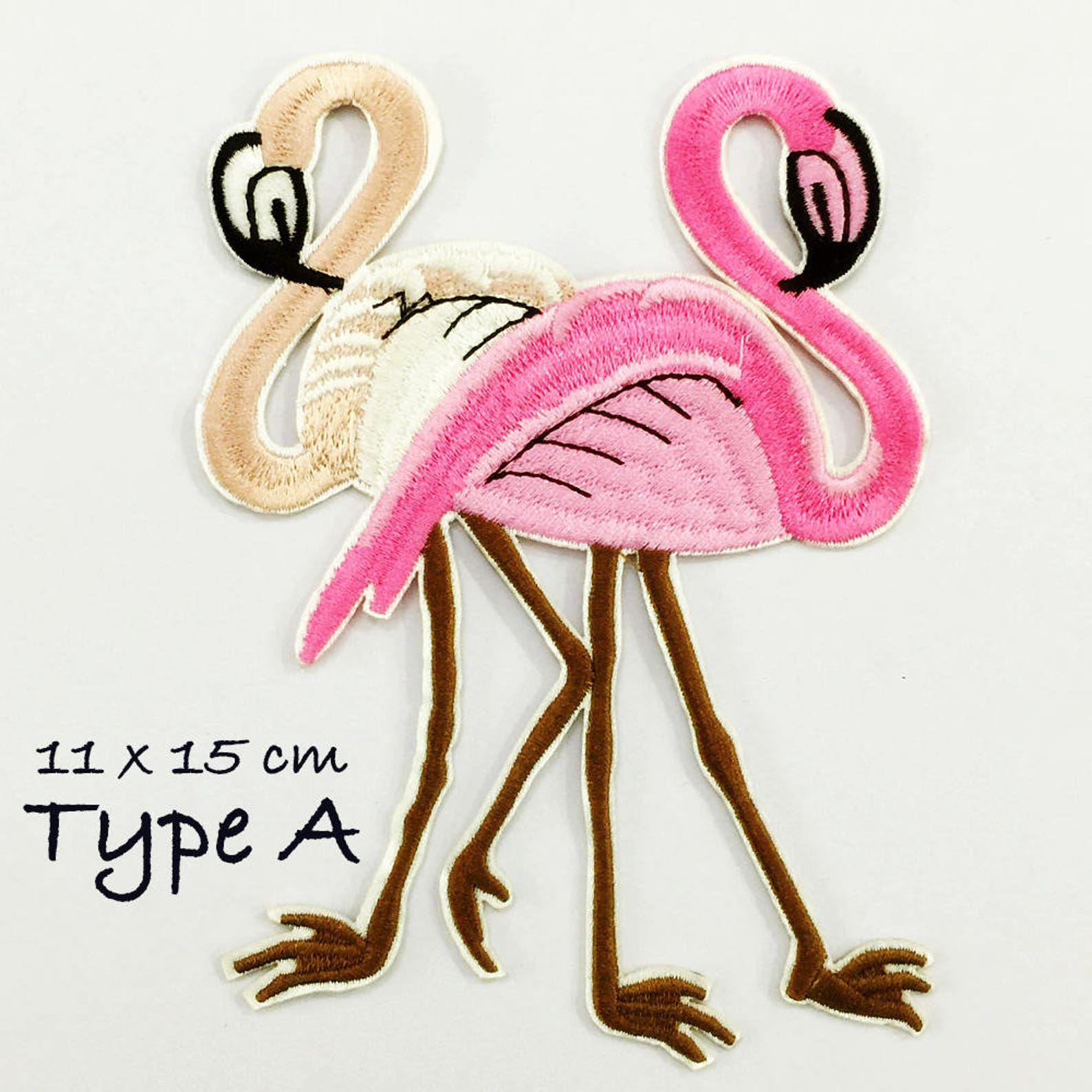Pink Flamingo Embroidered Applique: Tropical Bird Patch - Etsy