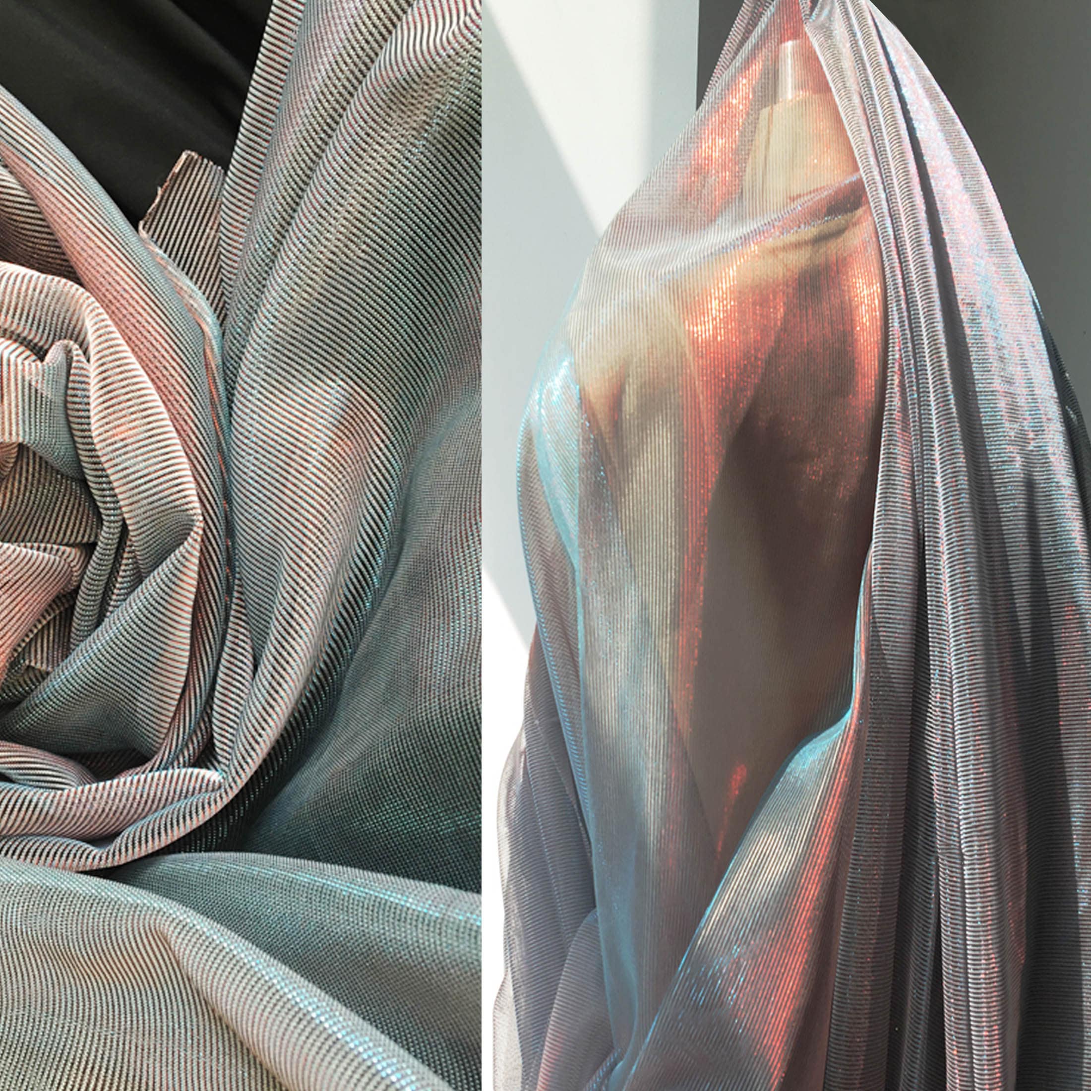 Reflective Laser Symphony Hollow Texture Mesh, Magic Color Perspective ...