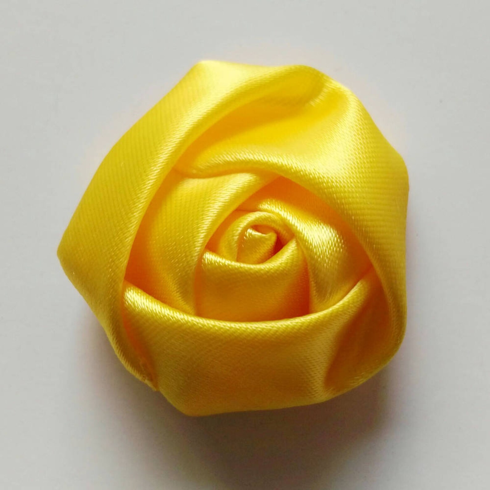 Petite Satin Rosettes: Handmade Rolled Fabric Flowers (1.5 Inch) - Etsy