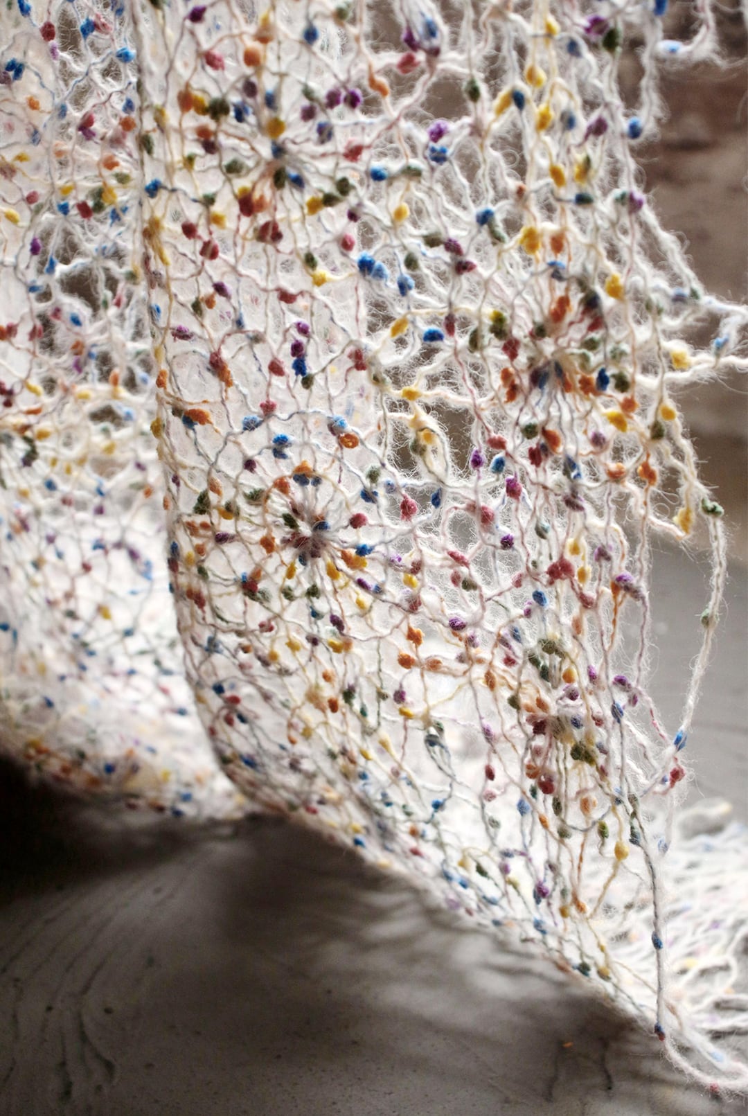 Open Knit Mesh Fabric – Speckled Yarn Lace, DIY Crafts - Etsy