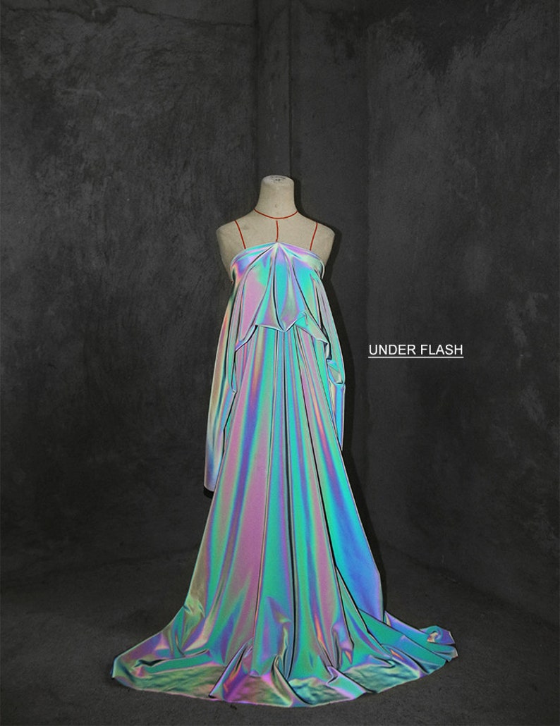 Midnight Rainbow Laser Reflective Material Colorful Gradient | Etsy UK