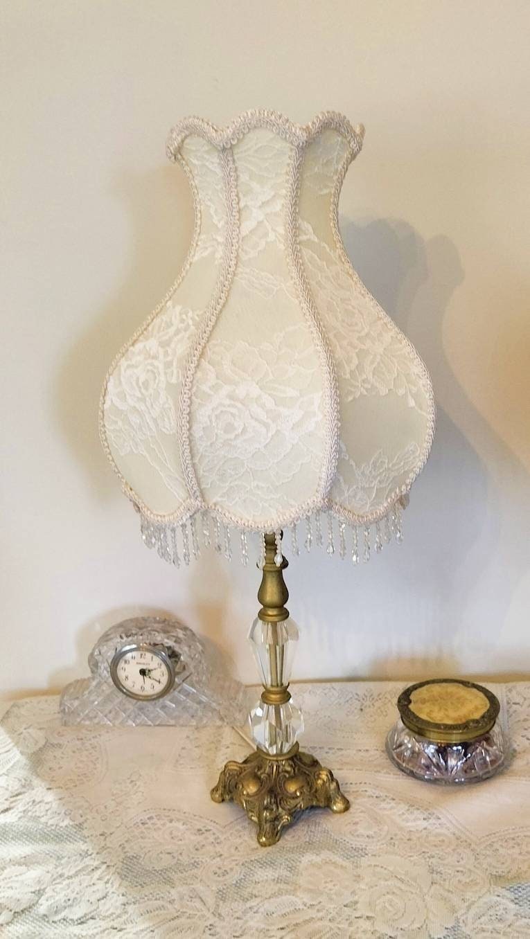 Lovely Cream Colored Lace Vintage Style Lampshade Hand Made - Etsy