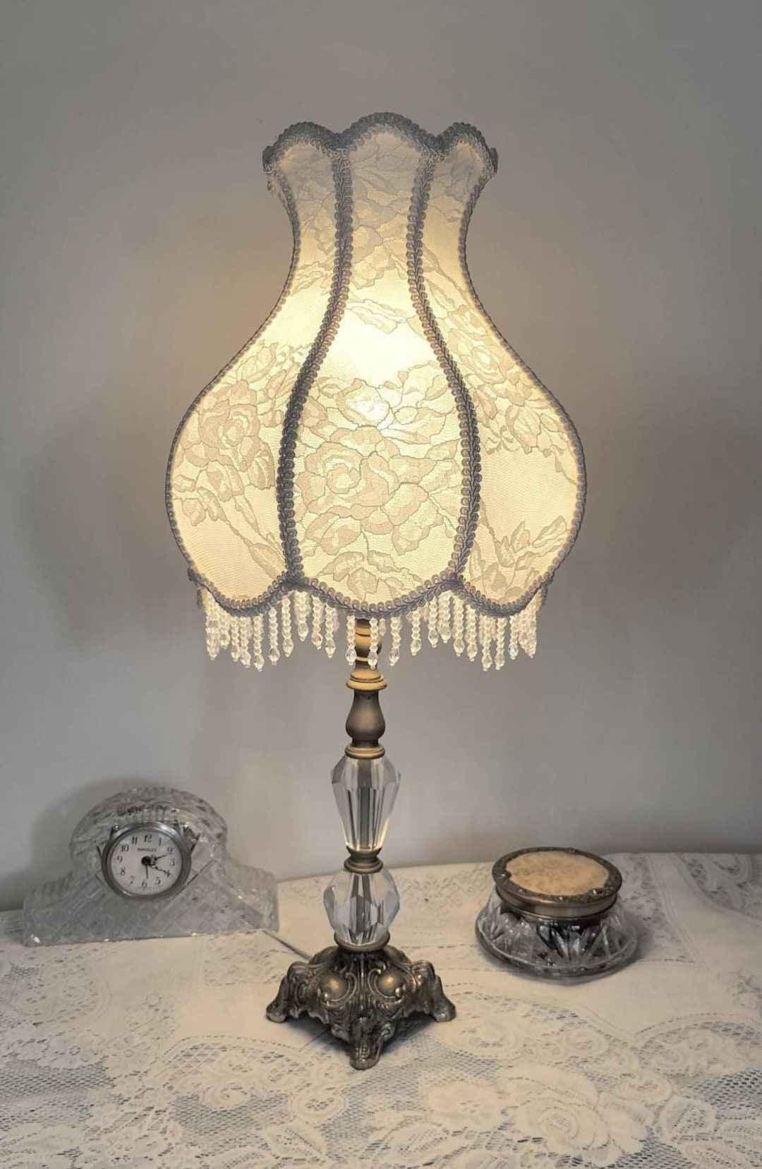Lovely Cream Colored Lace Vintage Style Lampshade Hand Made - Etsy