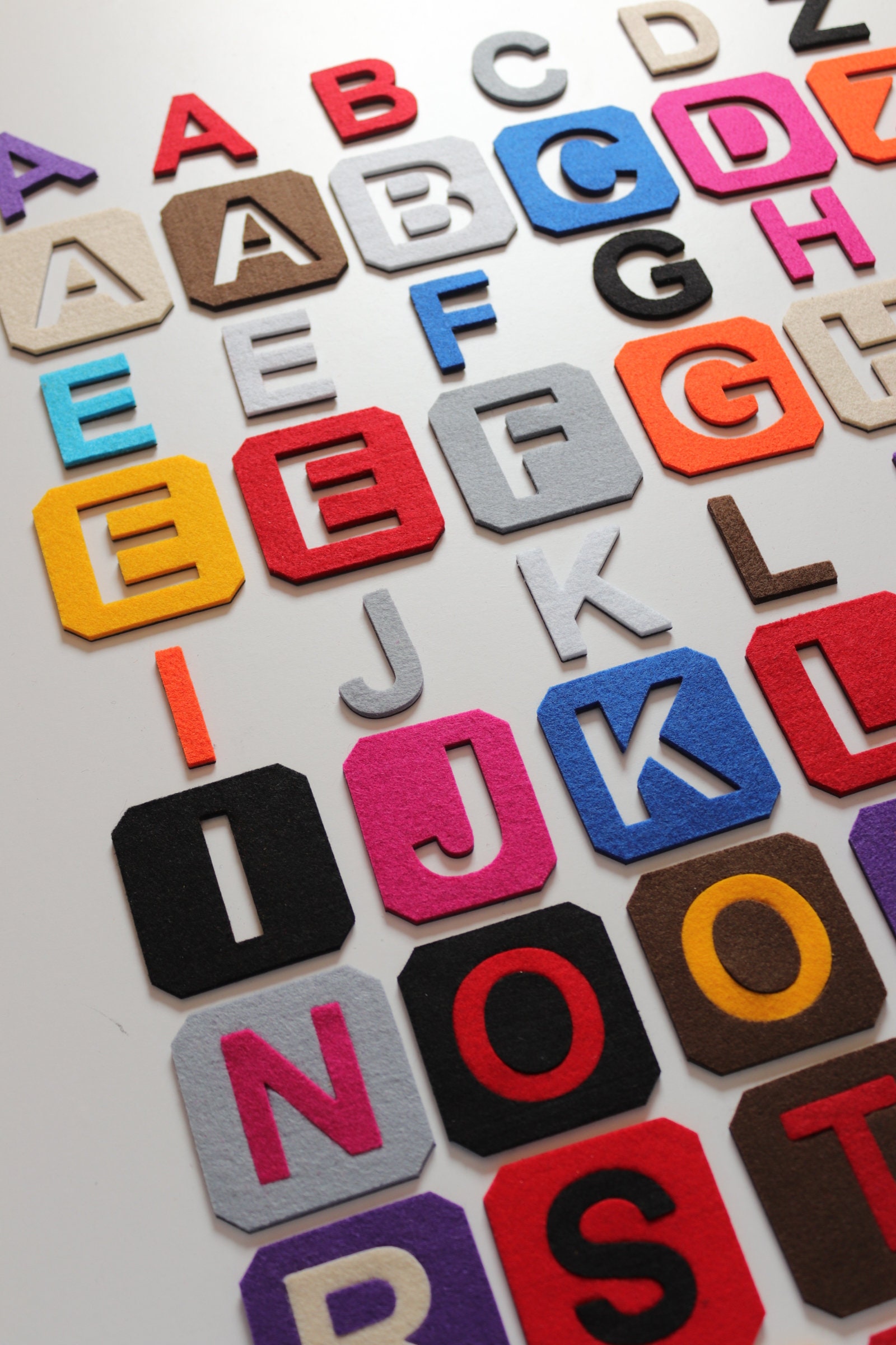 Magnetic Alphabet with Felt 2in1. Double UPPERCASE alphabet | Etsy