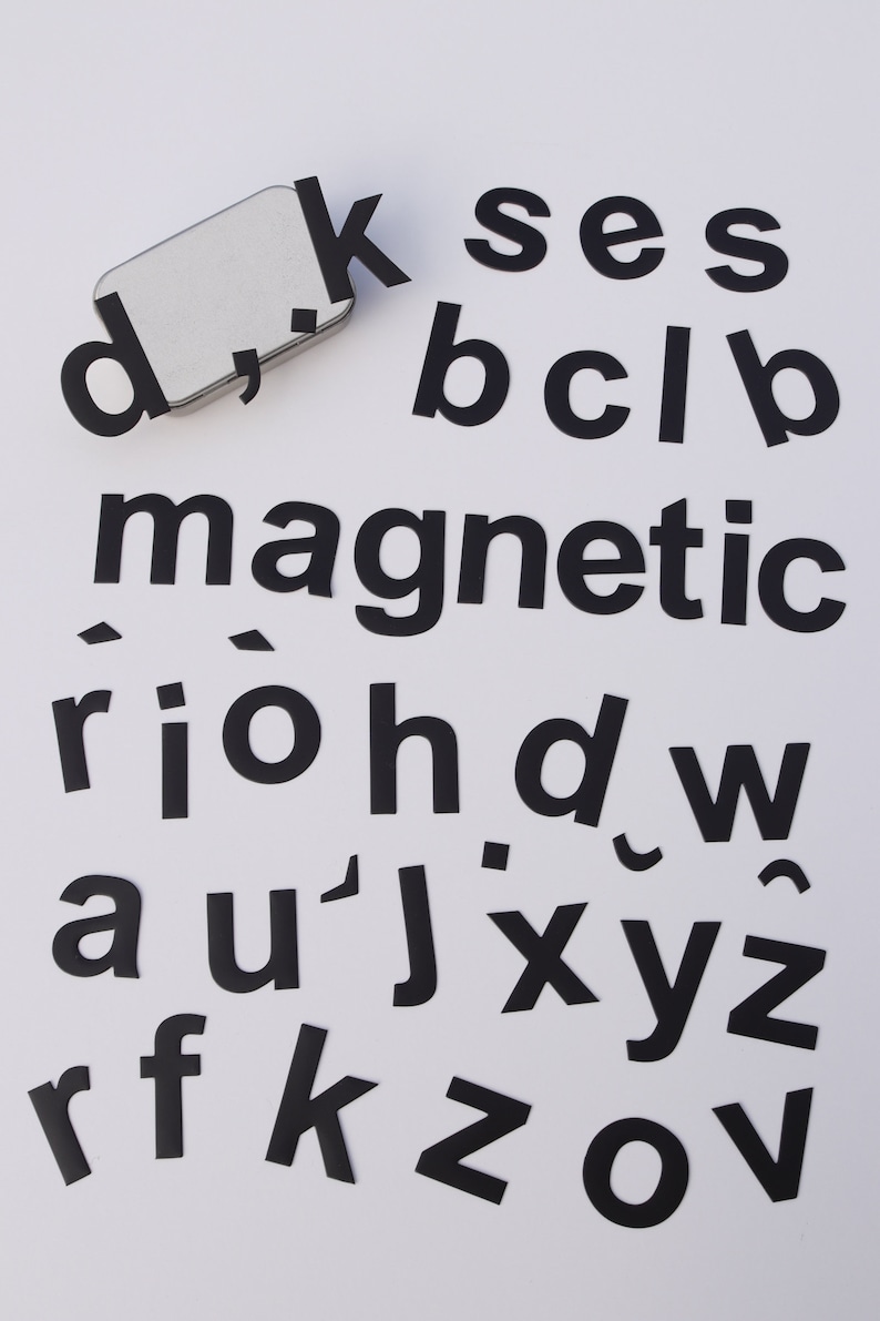 Magnetic Letters 2"/5cm - Refrigerator Magnets, Black Alphabet - Etsy