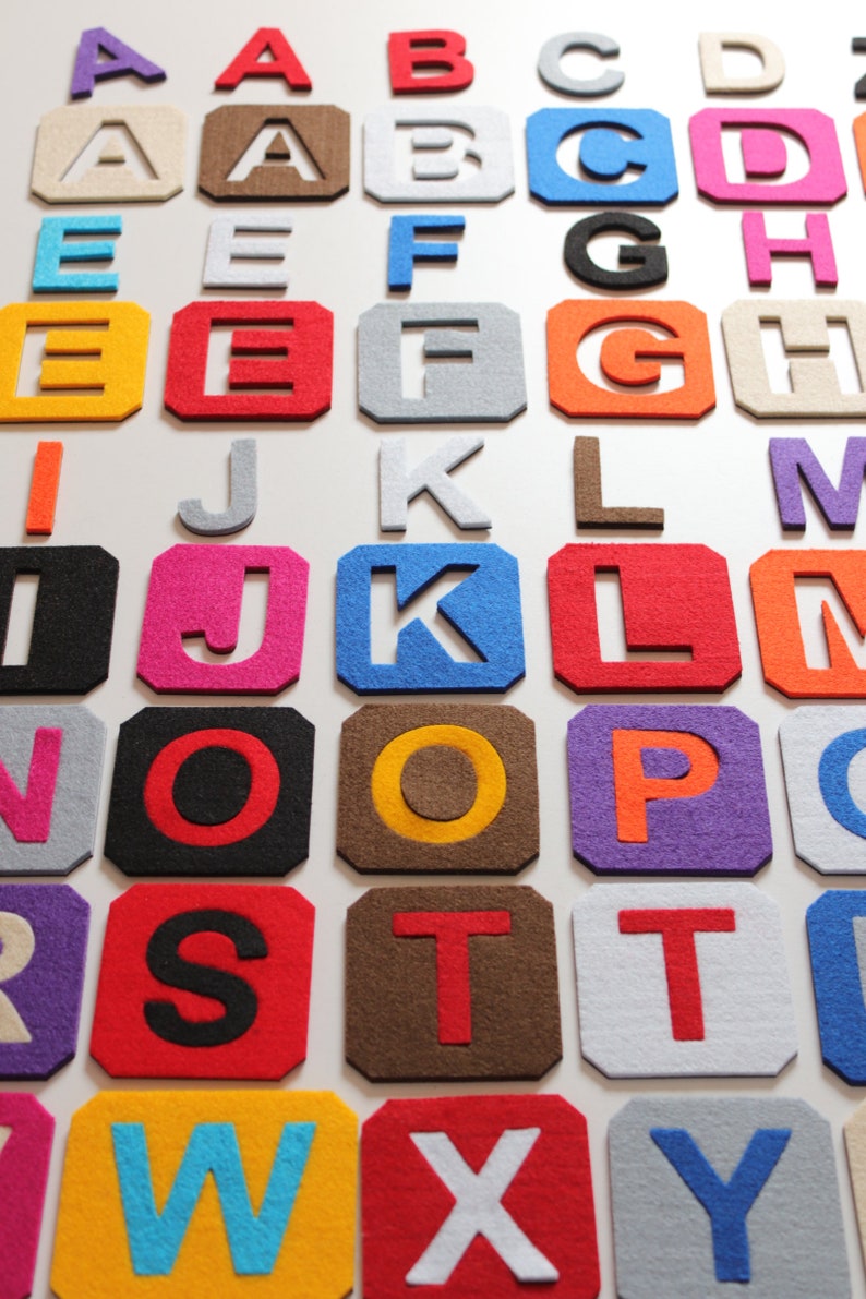 Magnetic Alphabet With Felt 2in1. Double UPPERCASE Alphabet Perfect on ...