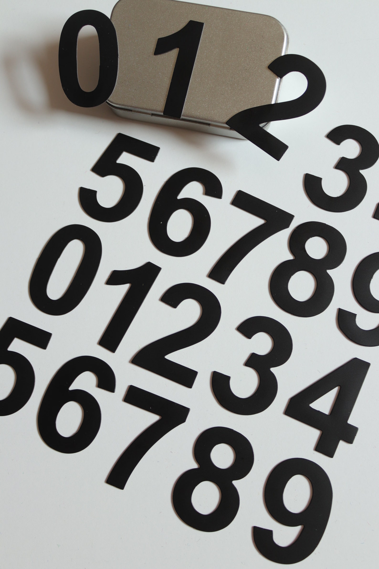 Numbers for a Board, DIGITS on the Fridge, Magnets, BLACK Magnetic ...