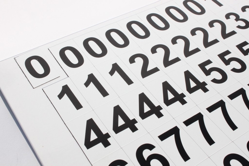 2,5 Cm/1 Magnetic Numbers on the Fridge, Magnets, BLACK Numbers ...