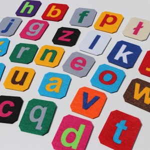 Magnetic Alphabet With Felt. 2"/5cm Double Lowercase Alphabet, 2 in 1 ...