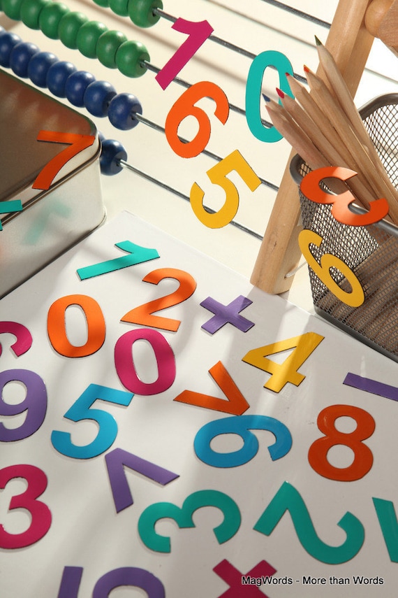 Magnetic Numbers on Fridge Magnets MIX of Colors 5 Cm | Etsy