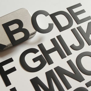 Capital Magnetic Letters, BLACK Alphabet for Learning to Read. Perfect ...