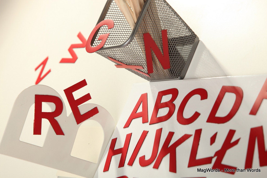 Capital Magnetic Letters for Kindergarten, RED Alphabet for Learning to ...
