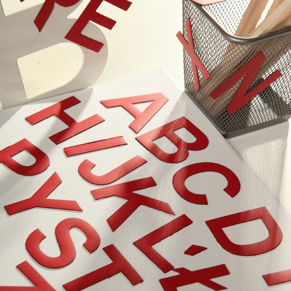 Red Capital Letters - Etsy