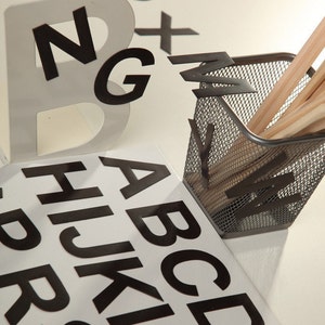 Capital Magnetic Letters, BLACK Alphabet for Learning to Read. Perfect ...