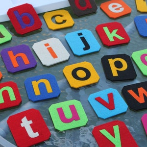Magnetic Alphabet With Felt. 2"/5cm Double Lowercase Alphabet, 2 in 1 ...