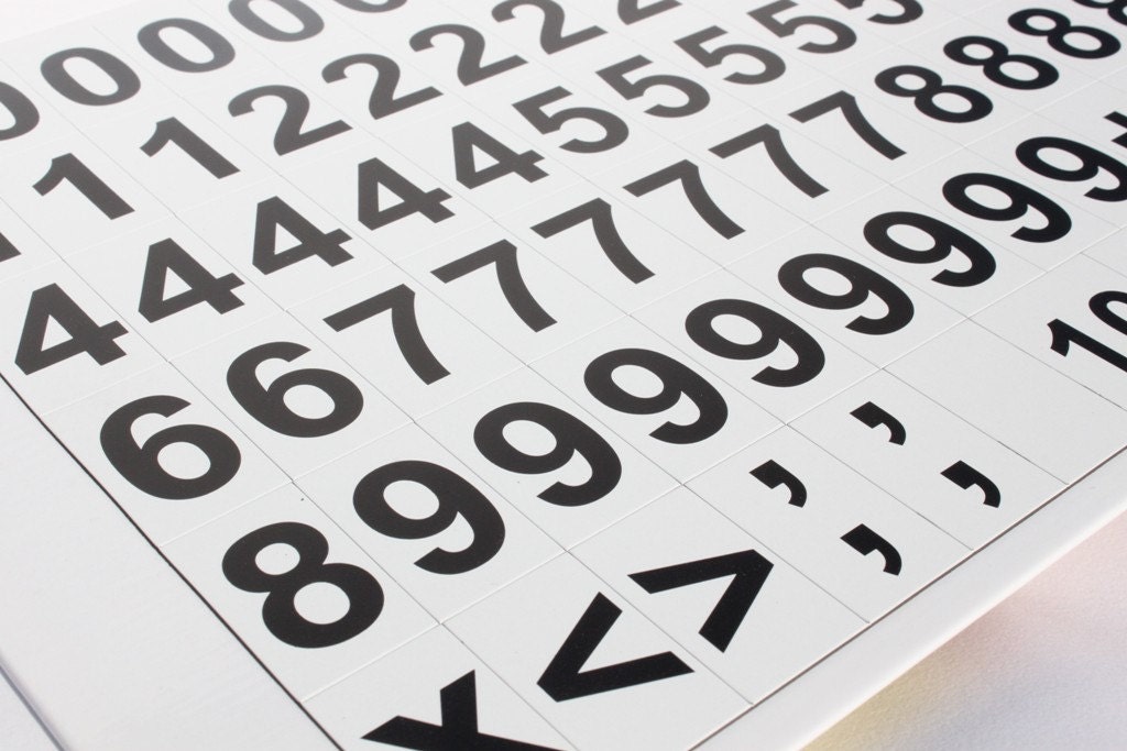 Magnetic Numbers on the Fridge, Magnets, BLACK Numbers, Magwords - Etsy
