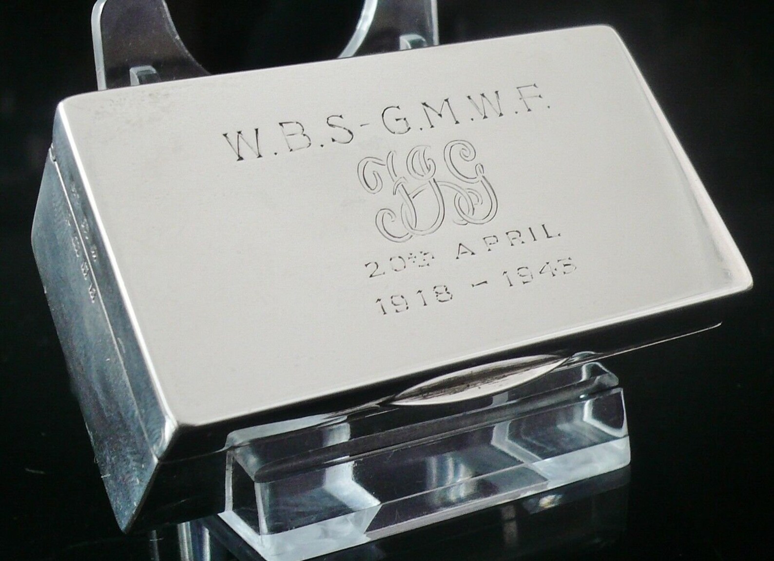 Silver Stamp Box Double Compartment Sterling English - Etsy UK