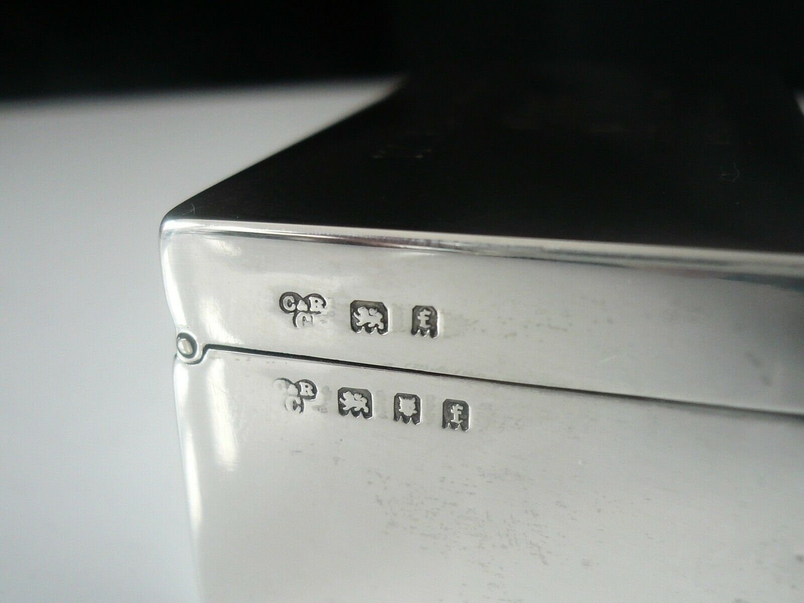 Silver Stamp Box Double Compartment Sterling English - Etsy UK