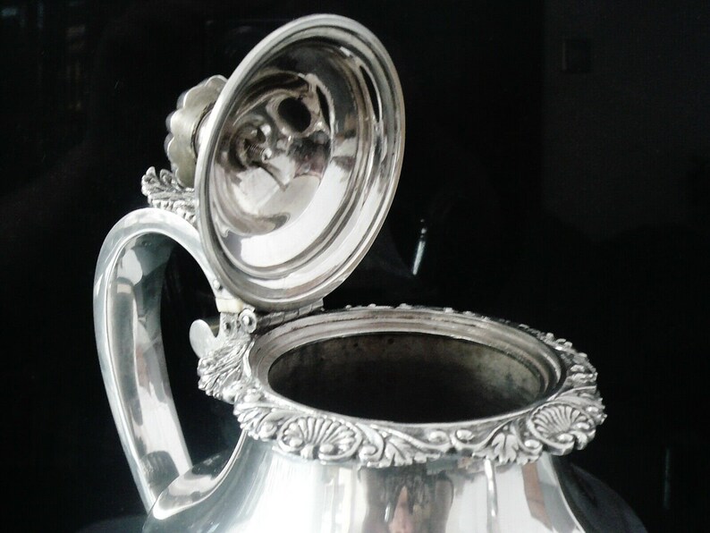 Silver Coffee Pot, Sterling, Antique, English, Tableware, Hallmarked ...