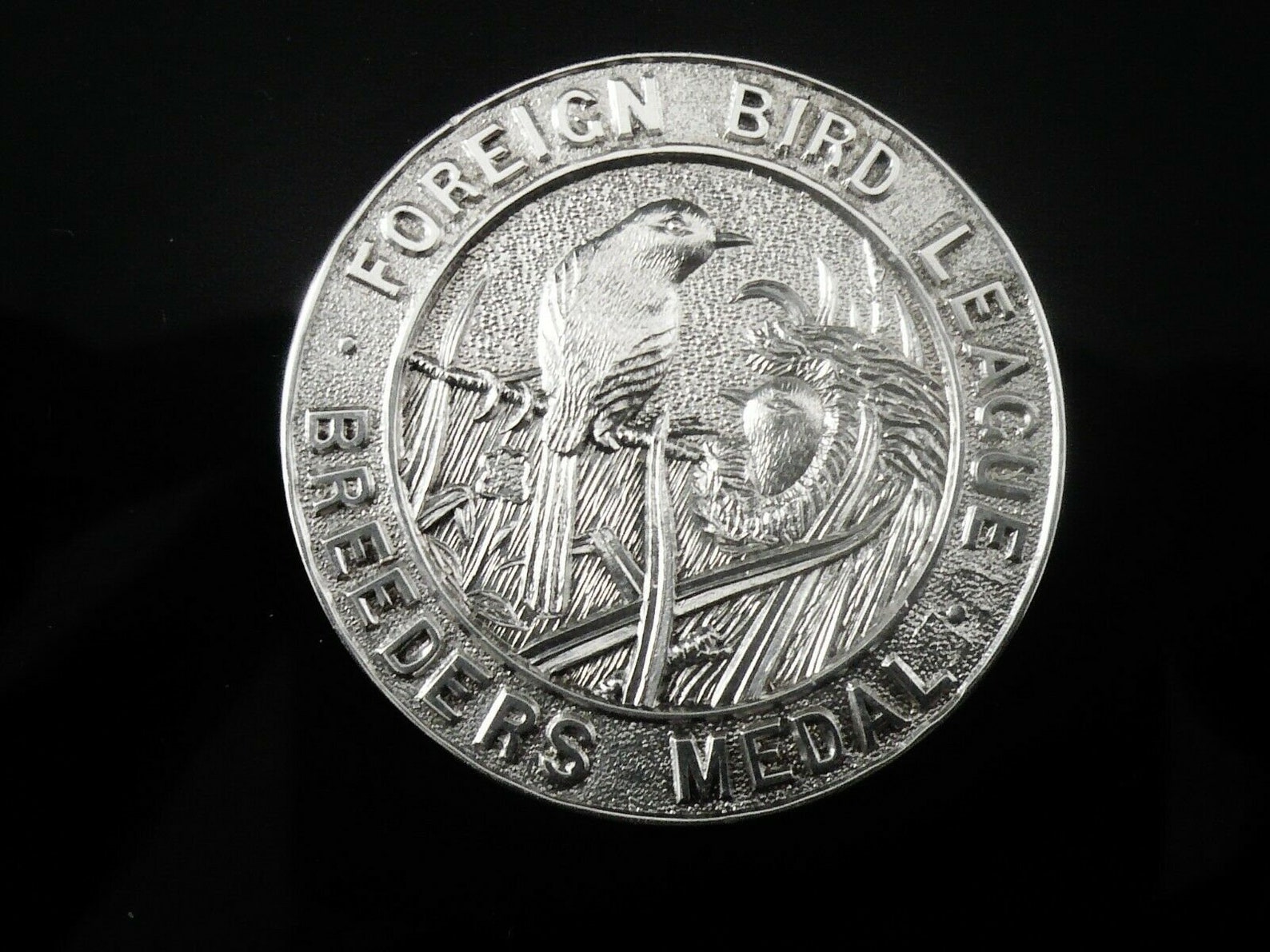 Sterling Silver Medal, Foreign Bird Breeders League, English, Vintage ...