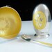 Silver Condiment Set, Enamel, Salt Cellar, Pepper Pot, Salt Spoon ...