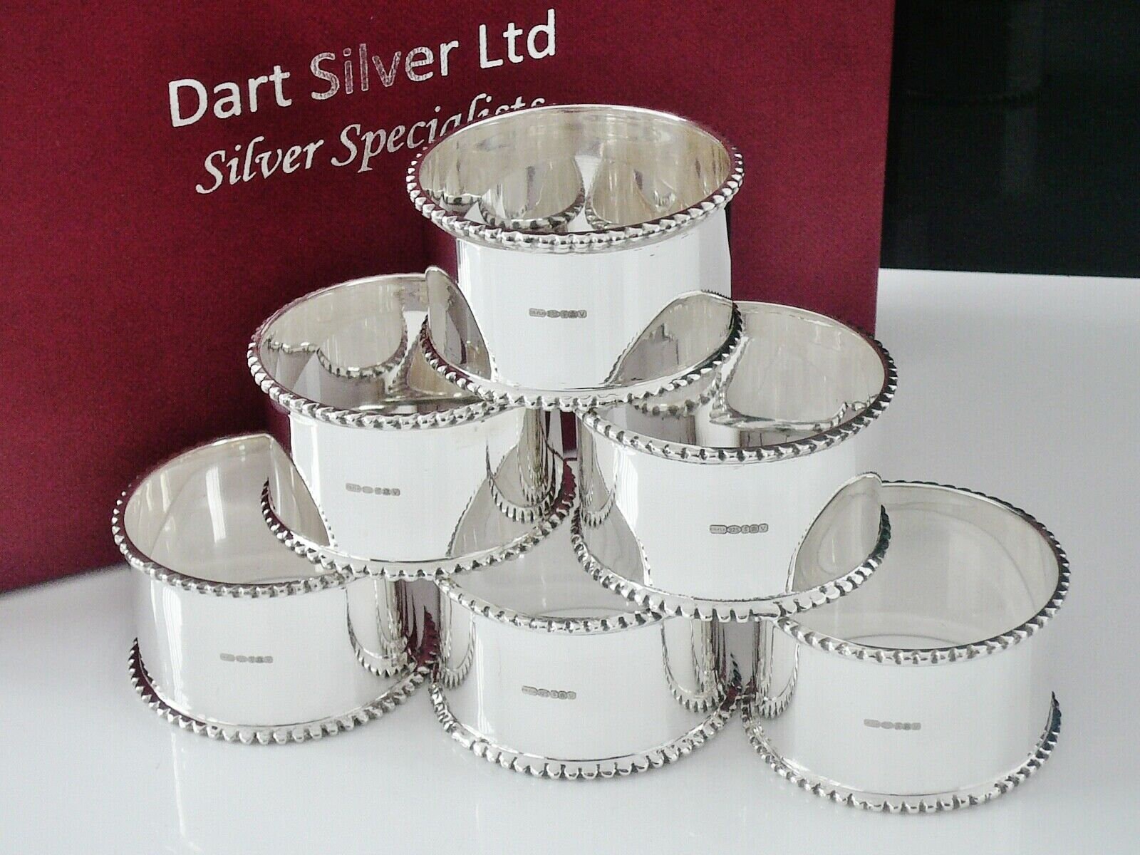 Silver Napkin Rings Set 6 NEW Scottish Cased Serviette - Etsy UK