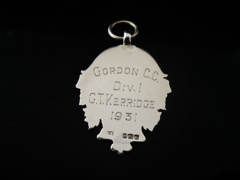 Pocket Watch Fob, Medal, Sterling, Silver, Enamel, English, Vintage ...