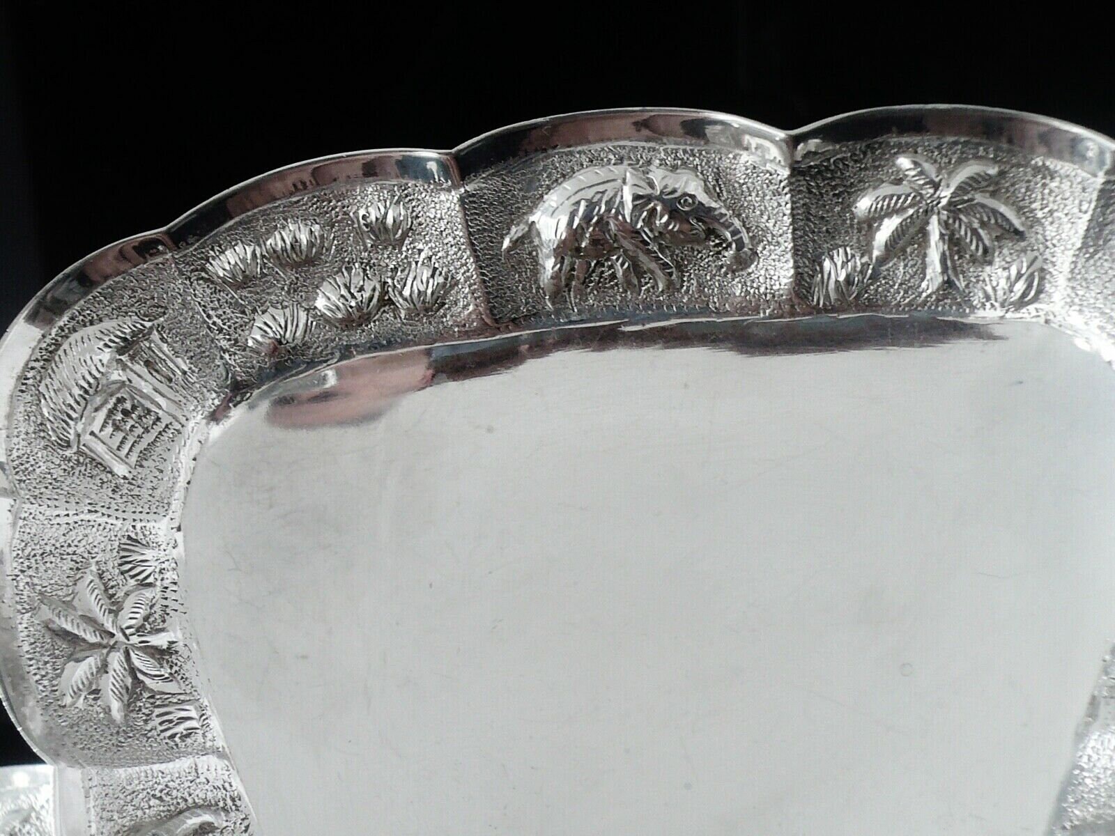 Pair Silver Dishes Sterling Triangular Elephants Trees - Etsy UK