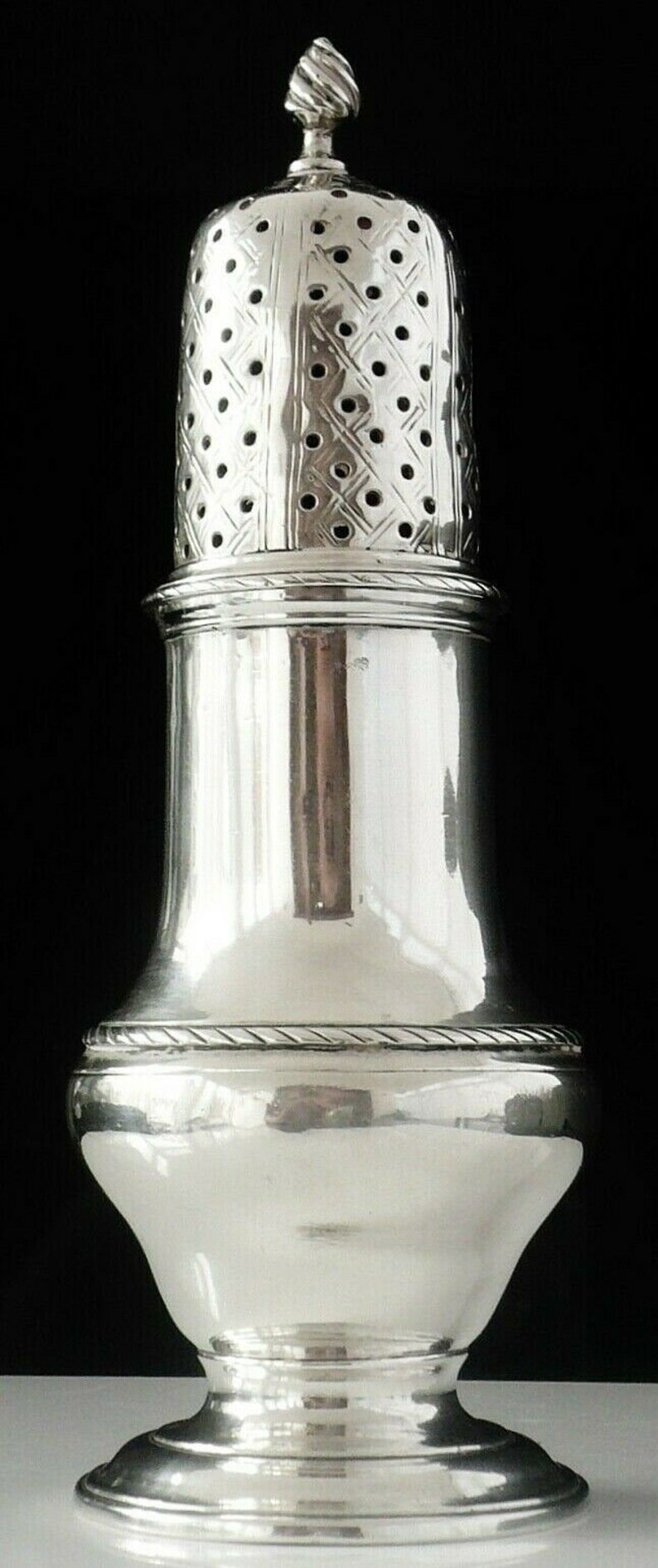 Silver Sugar Shaker, Muffineer, Sterling, Antique, English, Tableware ...