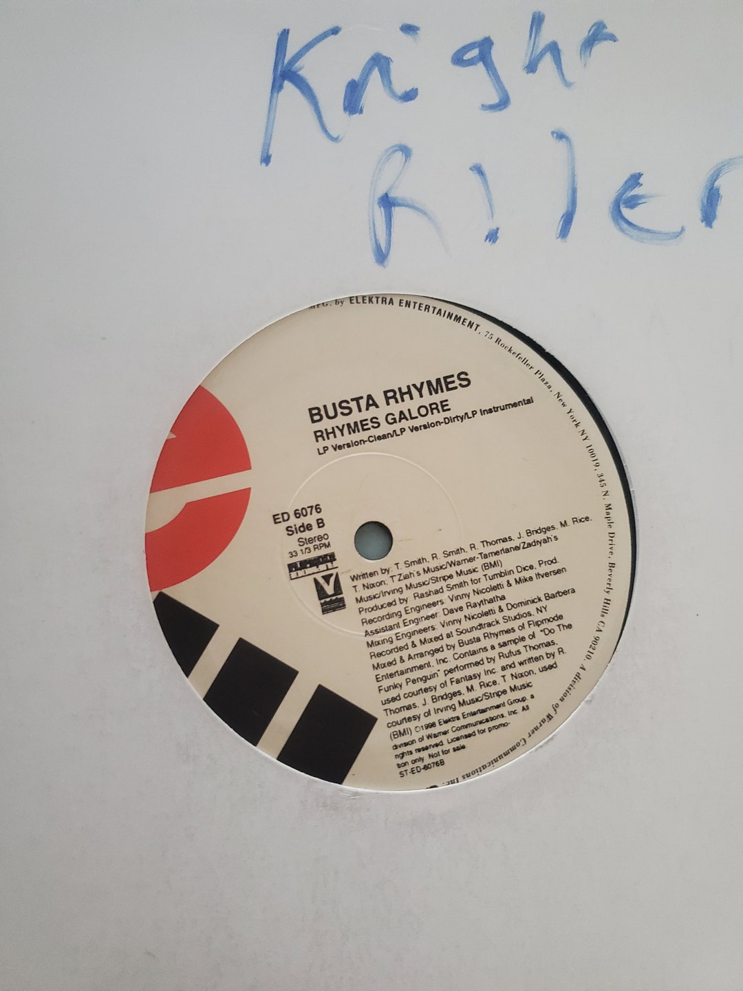 Busta Rhymes, Turn It Up/rhymes Galore, 12" Single Vintage Vinyl Record ...