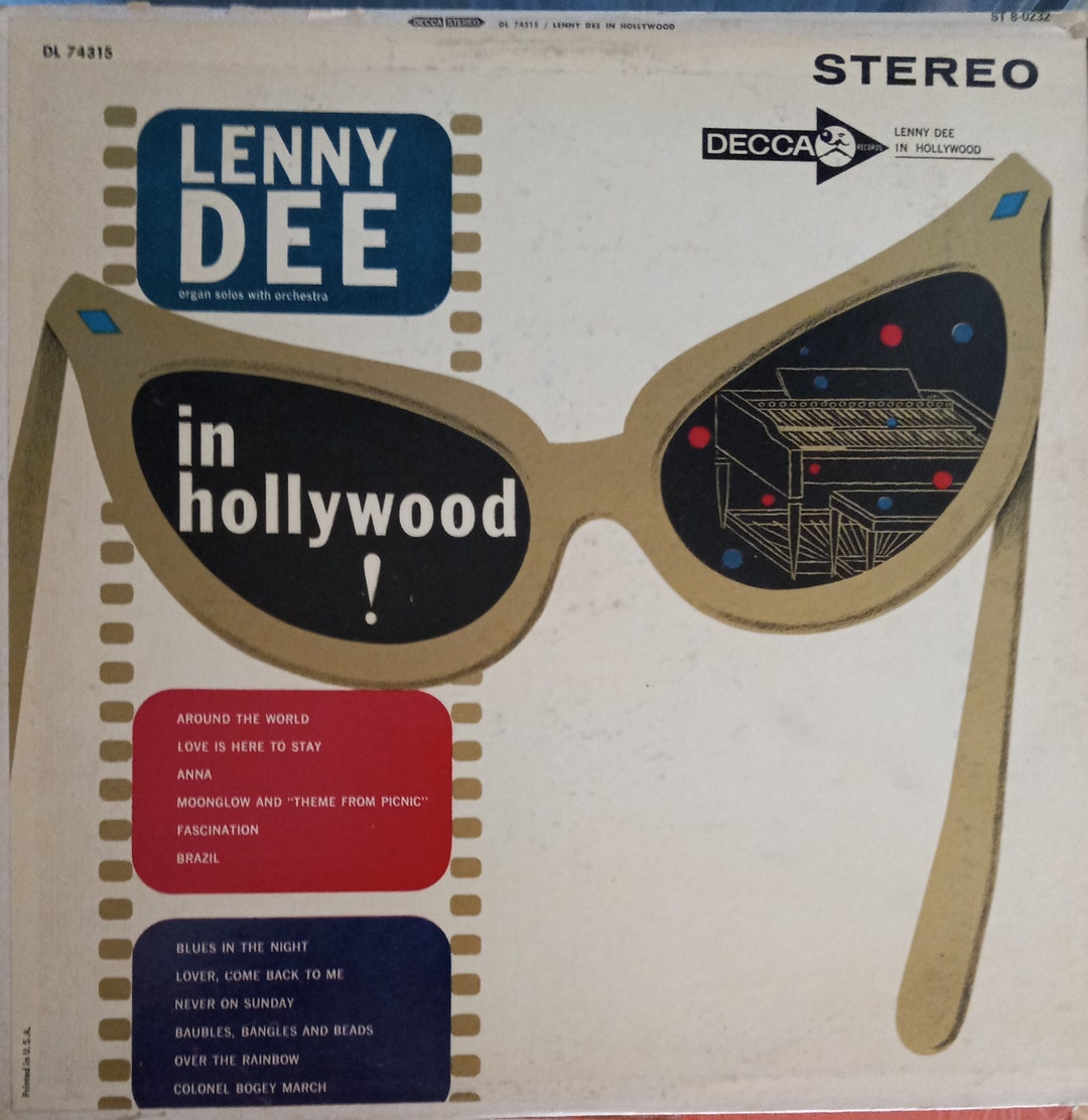 Lenny Dee in Hollywood!, Vintage Record Album, Vinyl LP, Classic Movie ...