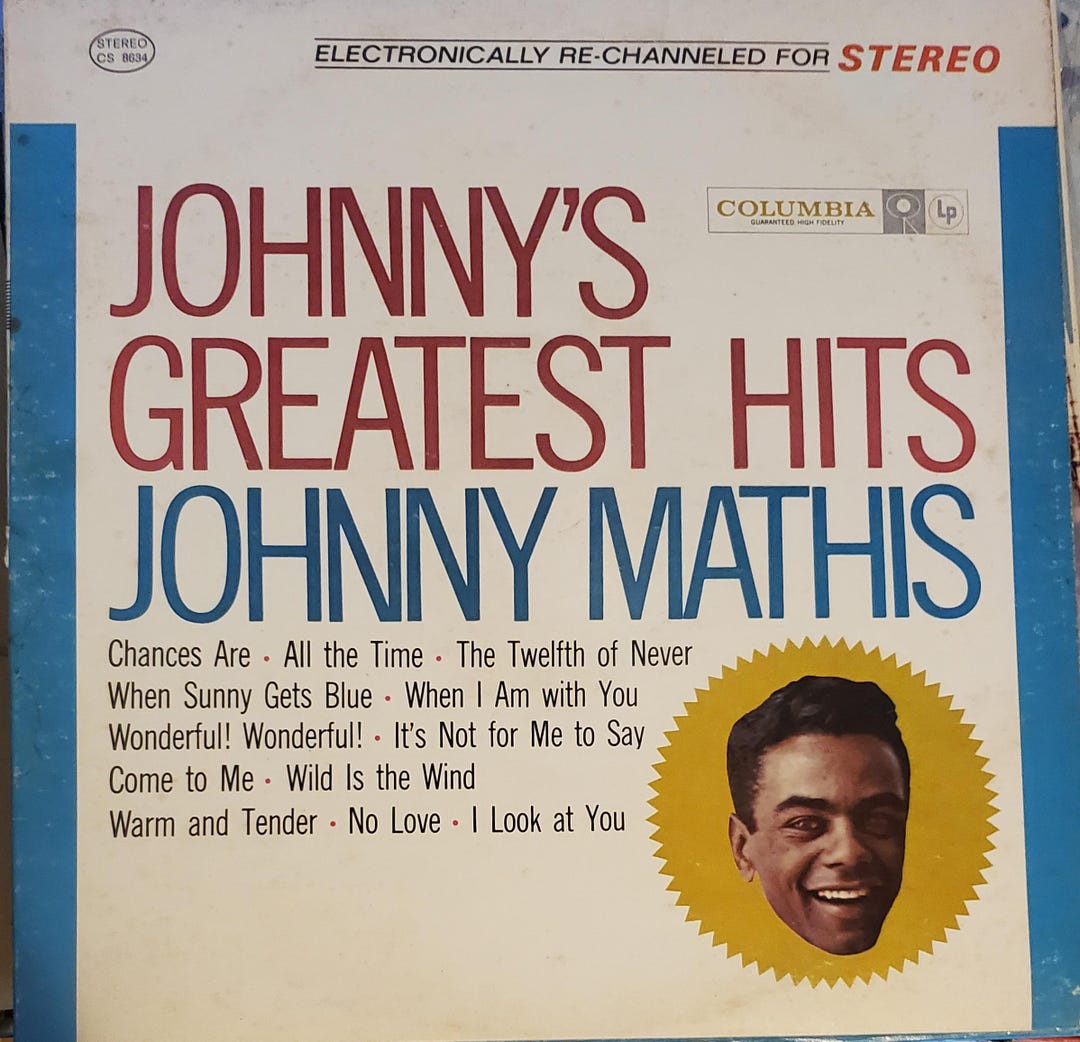 Johnny Mathis, Greatest Hits, Vintage Record Album, Vinyl LP, Classic ...