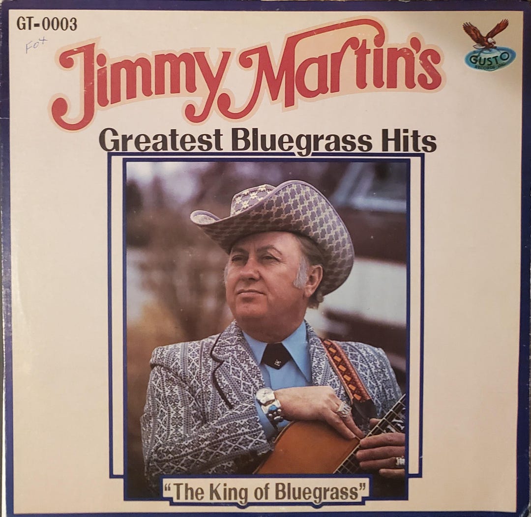 Jimmy Martin, Greatest Bluegrass Hits, Vintage Vinyl Record Album ...