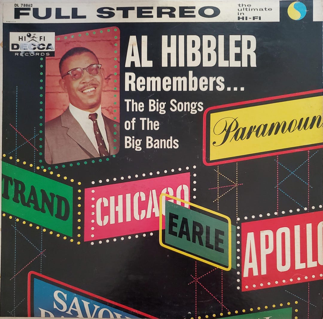 Al Hibbler, Remember the Big Songs of the Big Bands, Vintage Record ...