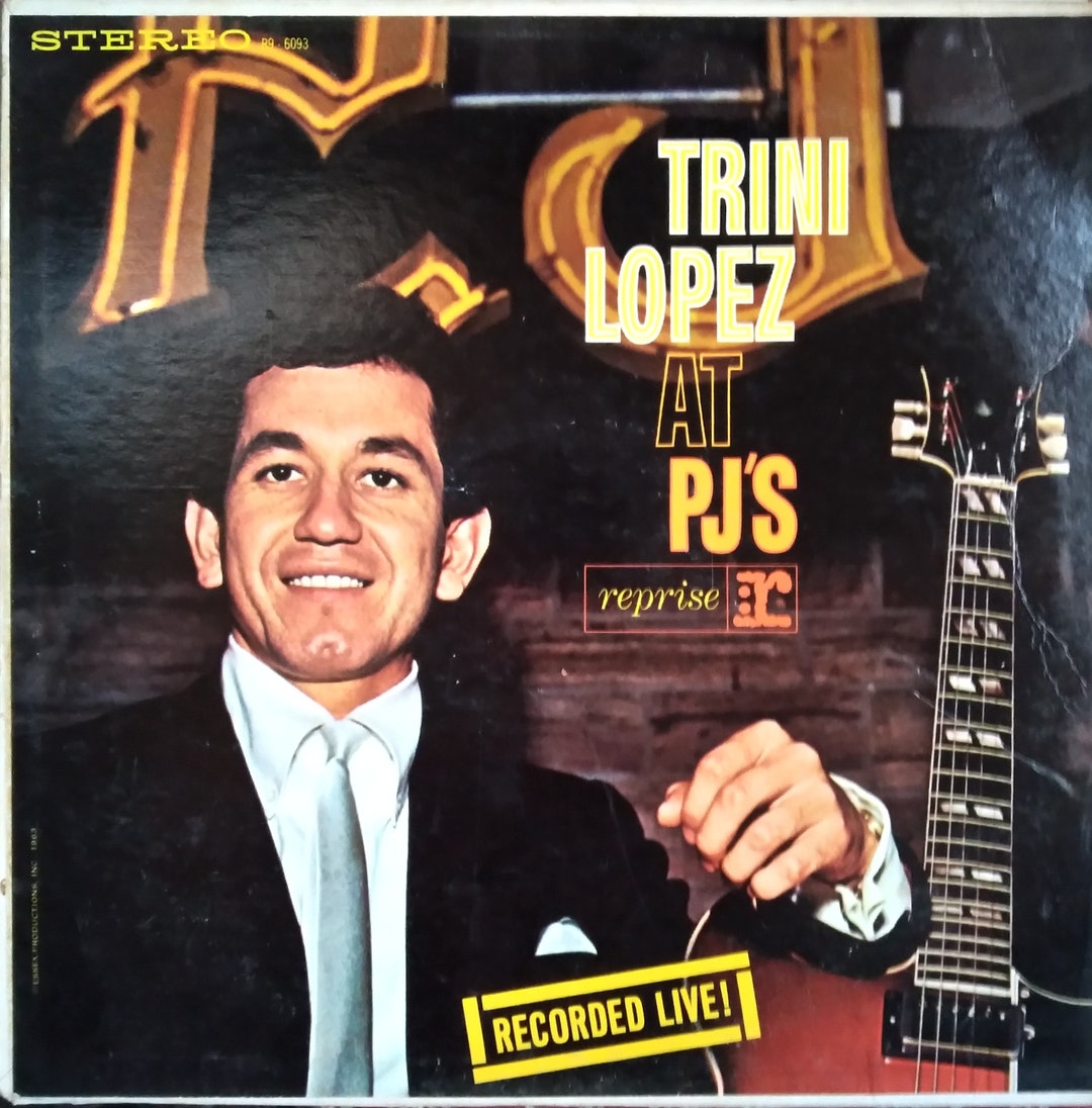 Trini Lopez at Pj's, Recorded Live, Vintage Record Album, Vinyl LP ...