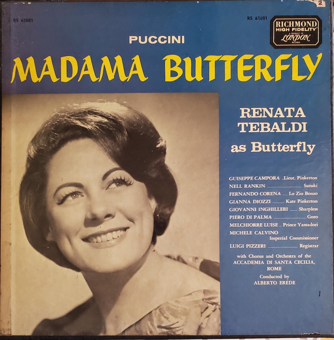 Puccini, Madama Butterfly, Renata Tebaldi, 3 Record Box Set, Vintage ...