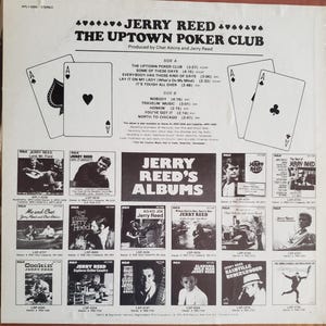 Jerry Reed, the Uptown Poker Club, Vintage Record Album, Vinyl LP ...