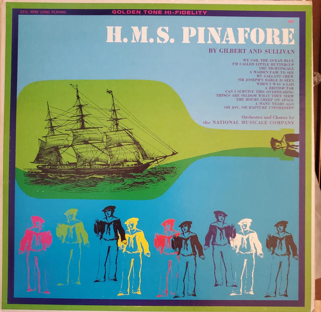 H.M.S. Pinafore, Gilbert and Sullivan, Vintage Vinyl Record Album ...