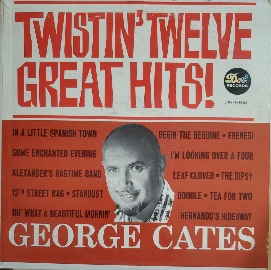 George Cates, Twistin' Twelve Great Hits, Vintage Vinyl Record Album ...