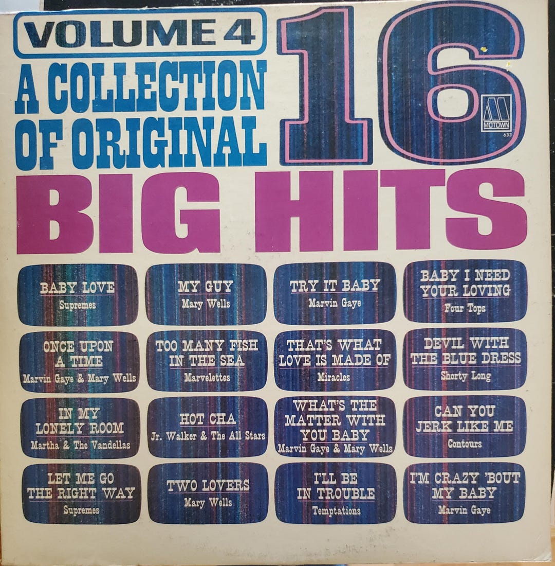 A Collection of 16 Original Big Hits Volume 4, Vintage Vinyl Record ...