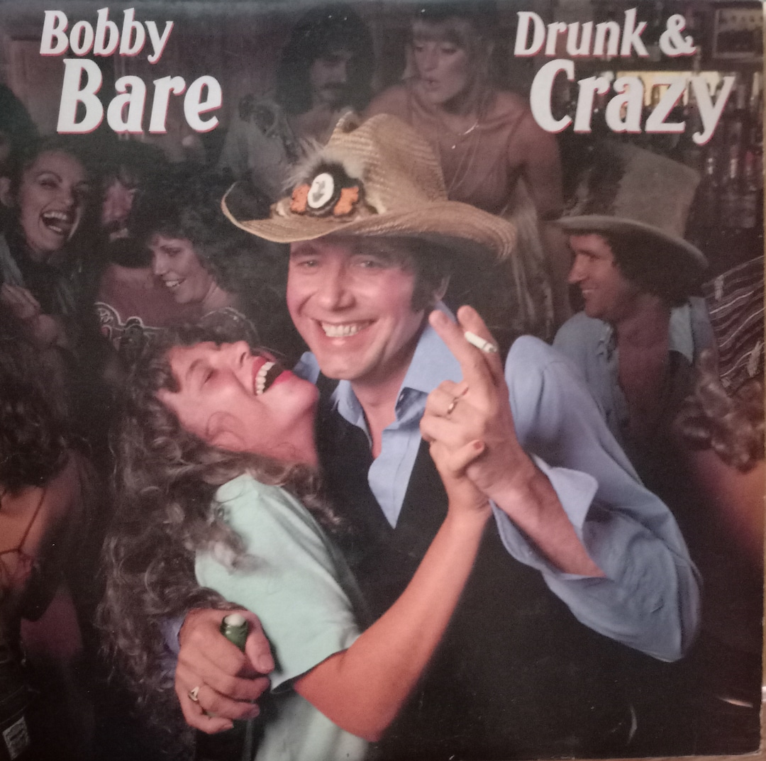 Bobby Bare, Drunk & Crazy, Vintage Record Album, Vinyl LP, Classic ...