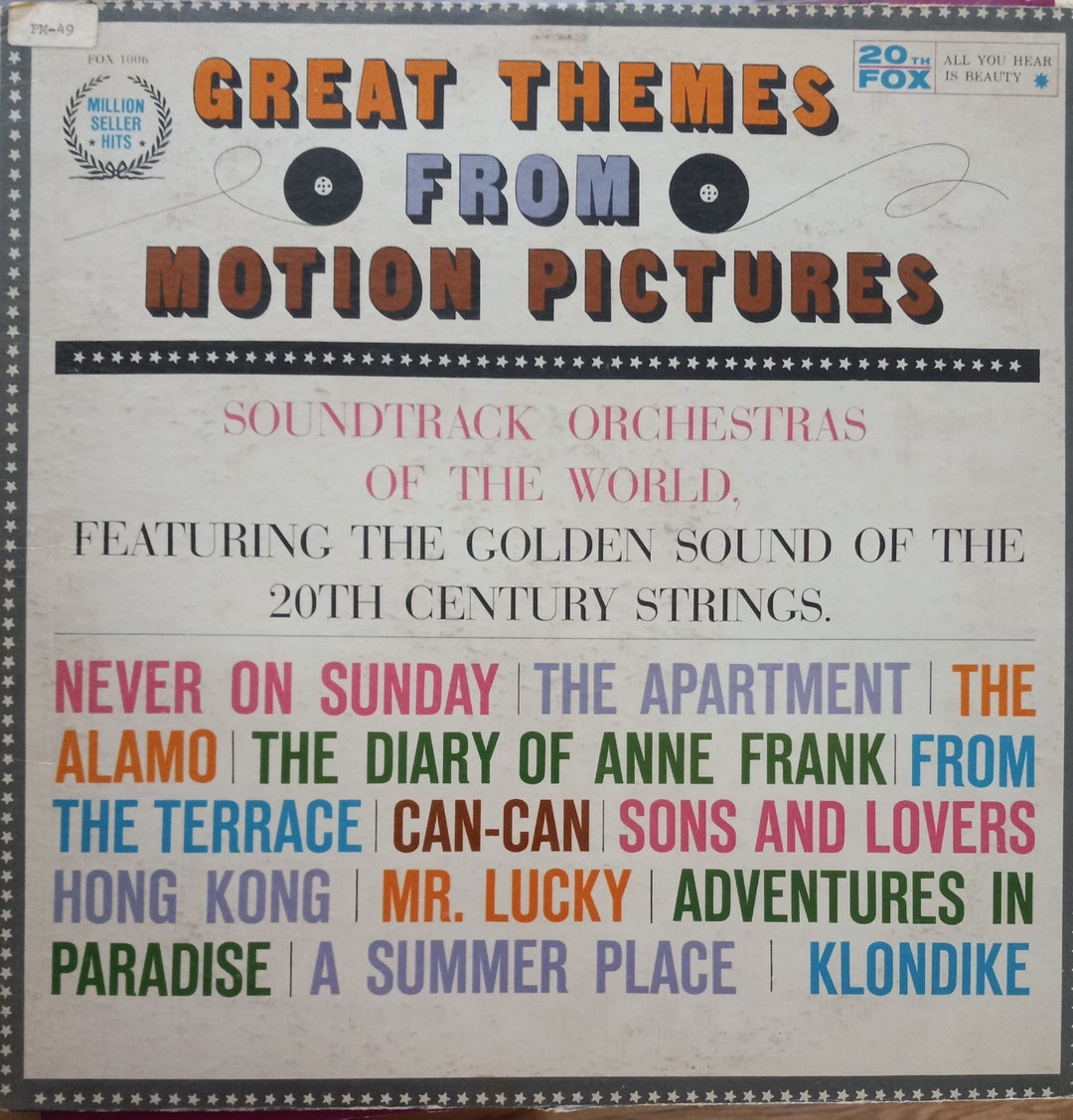 Great Themes From Motion Pictures, 20th Fox Compilation Album, Vintage ...