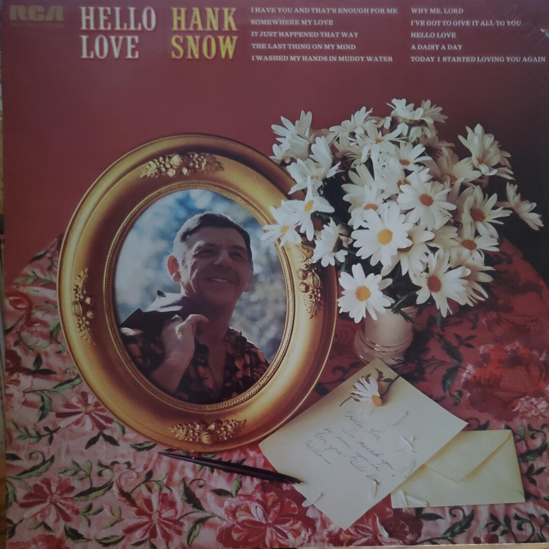 Hank Snow, Hello Love, Vintage Record Album, Vinyl LP, Classic Country ...