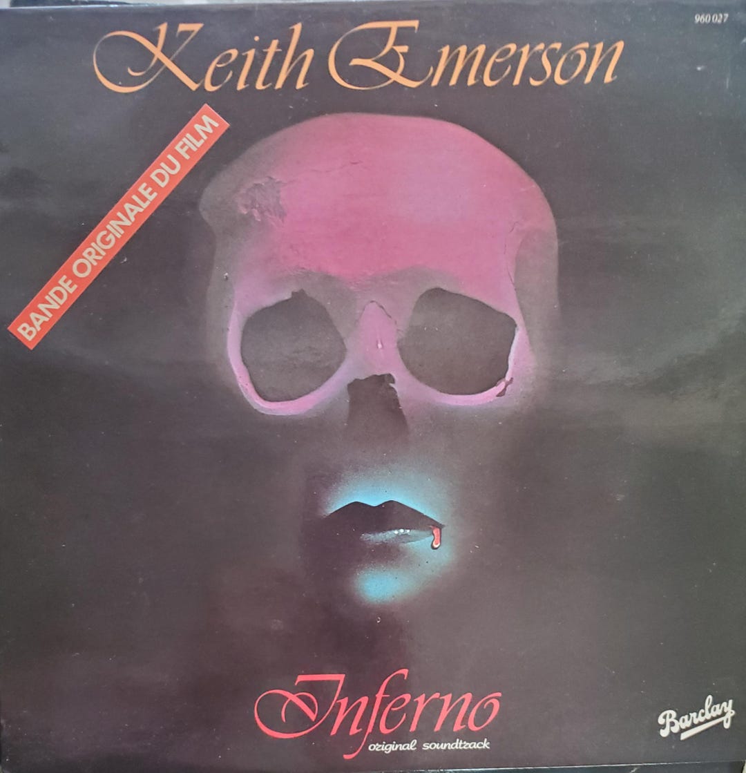 Keith Emerson, Inferno, Original Soundtrack, Banded Sticker, Vintage ...