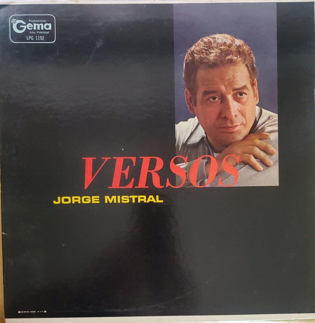 Jorge Mistral, Versos, Vintage Vinyl Record Album, Classic Spanish ...