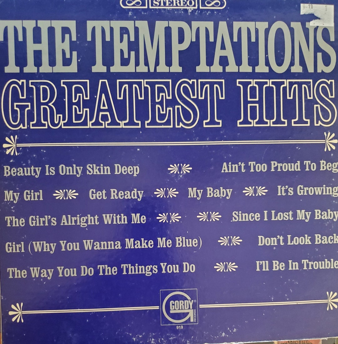 The Temptations, Greatest Hits, Vintage Record Album, Vinyl LP, Classic ...